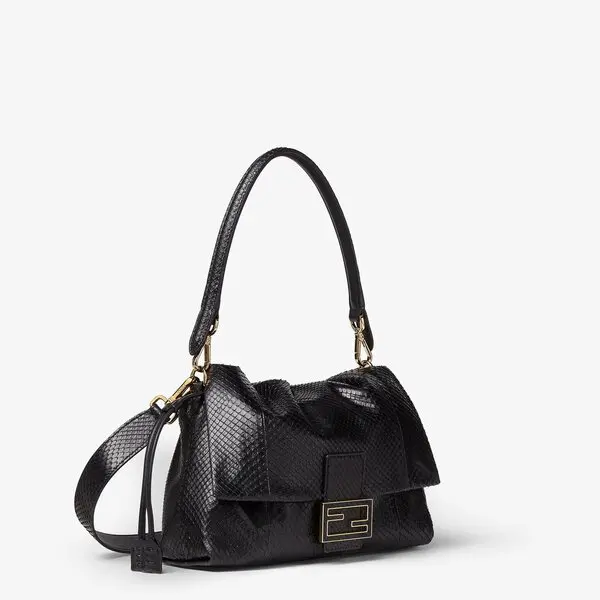 Fendi Mamma Baguette Medium Bag - Black
