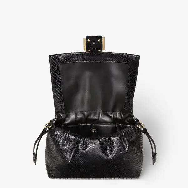 Fendi Mamma Baguette Medium Bag - Black