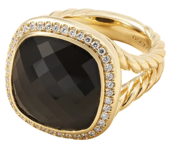 David Yurman Albion Onyx And Diamond Ring - Black