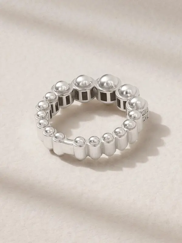 L’ATELIER NAWBAR The Atom 18-karat White Gold Diamond Ring