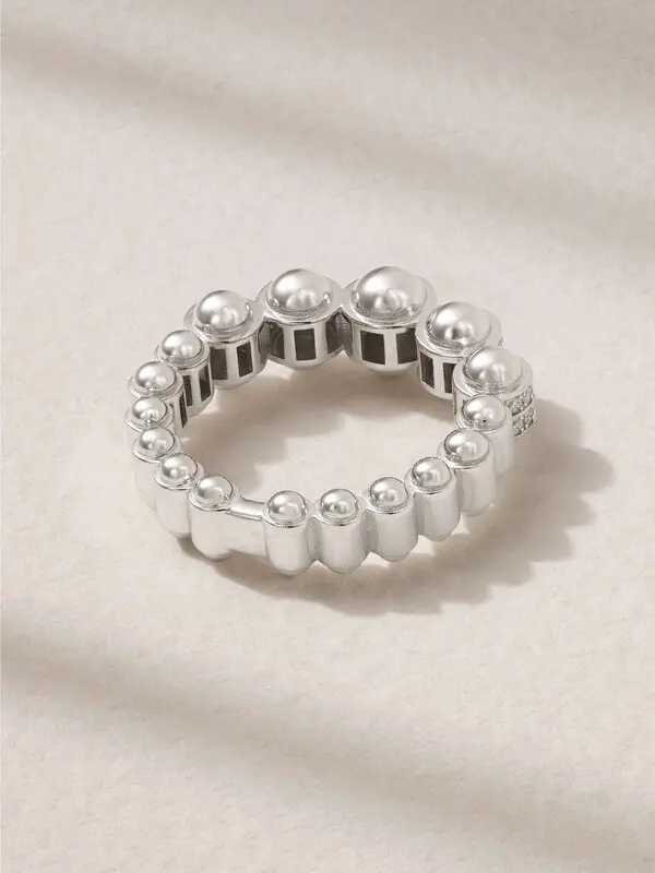 L’ATELIER NAWBAR The Atom 18-karat White Gold Diamond Ring