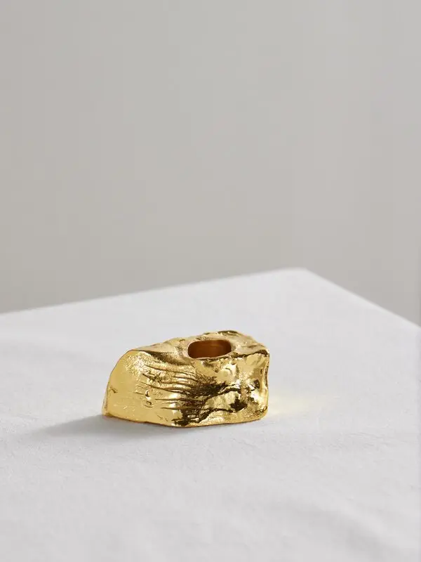 ALIGHIERI The Ritual Of The Rock -plated Candlestick - Gold