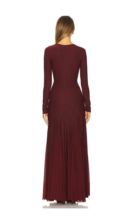 Deme By Gabriella Chantal Dress In Burgundy - 11% Off | Editorialist