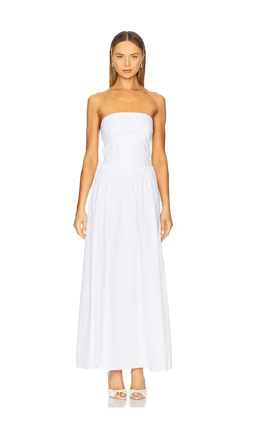 Susana Monaco Poplin Drop Waist Maxi Dress