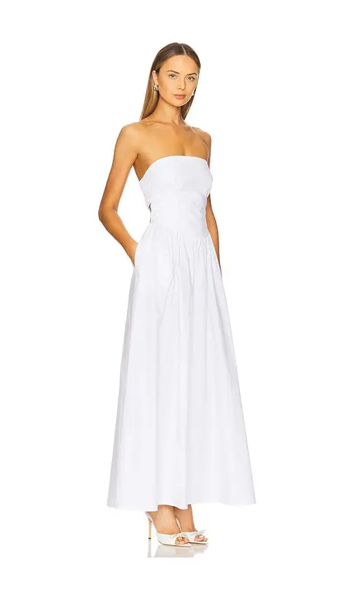 Susana Monaco Poplin Drop Waist Maxi Dress