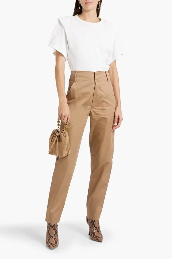 Isabel Marant Nestoe Cotton-poplin Tapered Pants