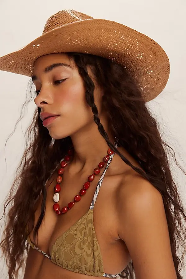 Lack Of Color Desert Rose Cowboy Hat - Beige