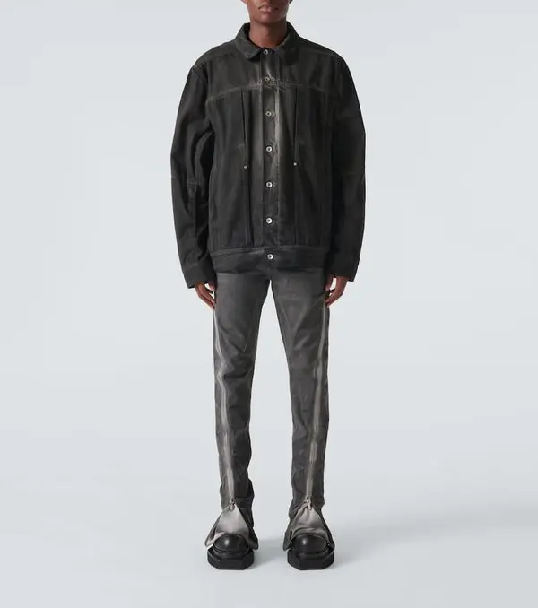 Rick Owens Paneled Tapered Jeans