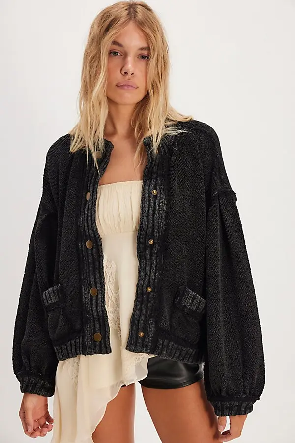 Free People We The Free Cute In This Cardi - Black
