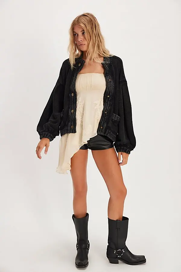 Free People We The Free Cute In This Cardi - Black