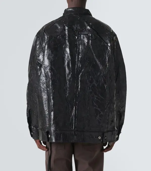 Rick Owens Coated Denim Jacket - Black