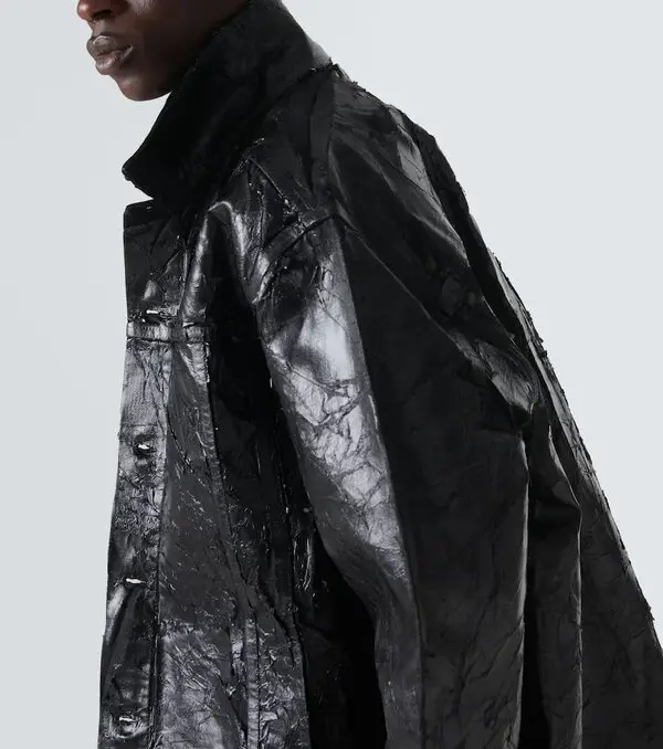 Rick Owens Coated Denim Jacket - Black