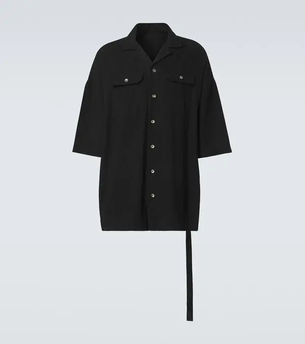 Rick Owens Magnum Tommy Oversized Cotton Shirt - Black