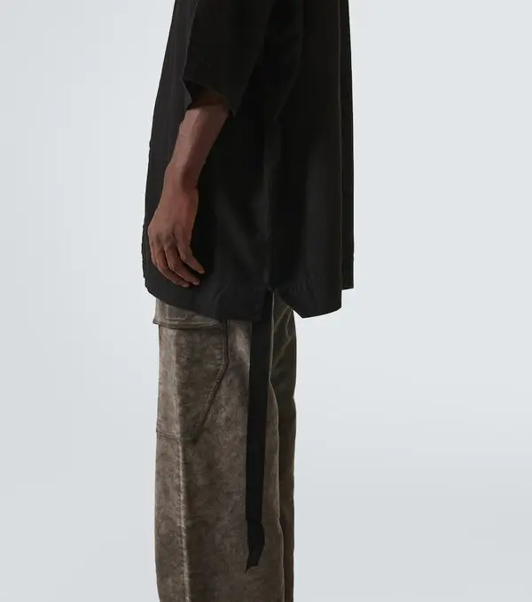 Rick Owens Magnum Tommy Oversized Cotton Shirt - Black