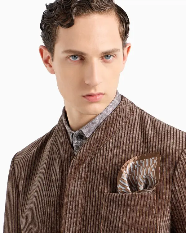 Giorgio Armani Printed Silk Pocket Square
