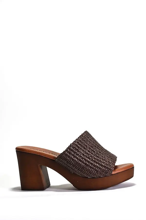 Cordani Wayl Wood-bottom Heels - Brown