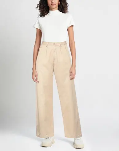 Denimist Cotton Gabardine Pants - Beige