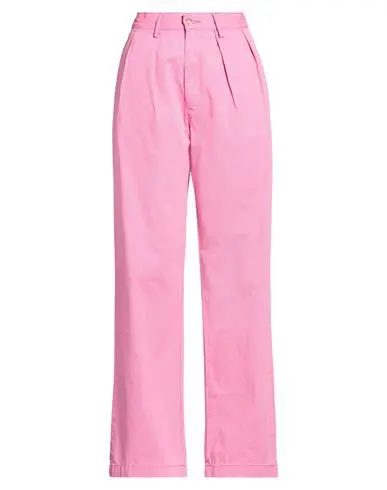 Denimist Cotton Gabardine Wide-leg Pants - Magenta
