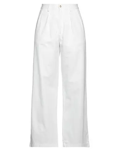 Denimist Cotton Gabardine Wide-leg Pants - White