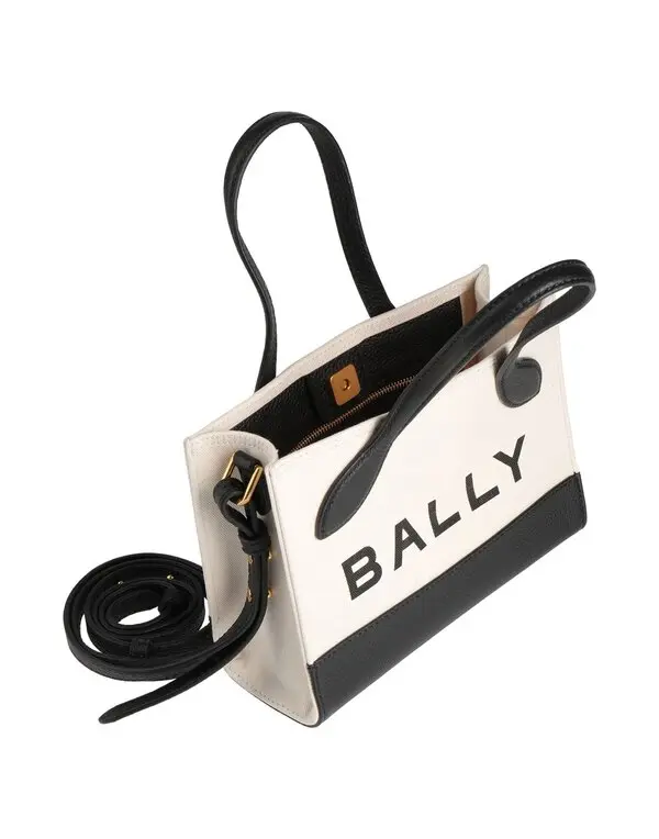 Bally Handbag Leather And Textile Fibers - Black
