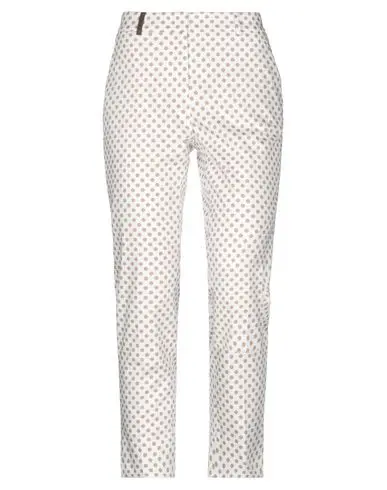 Peserico Straight Leg Pants With Leather Detailing - Beige