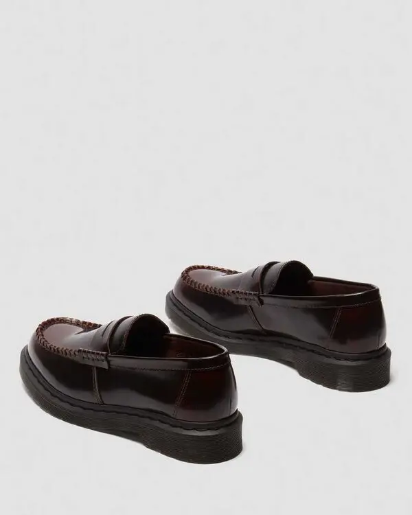 Dr. Martens Penton Arcadia Leather Loafers In Red | Editorialist