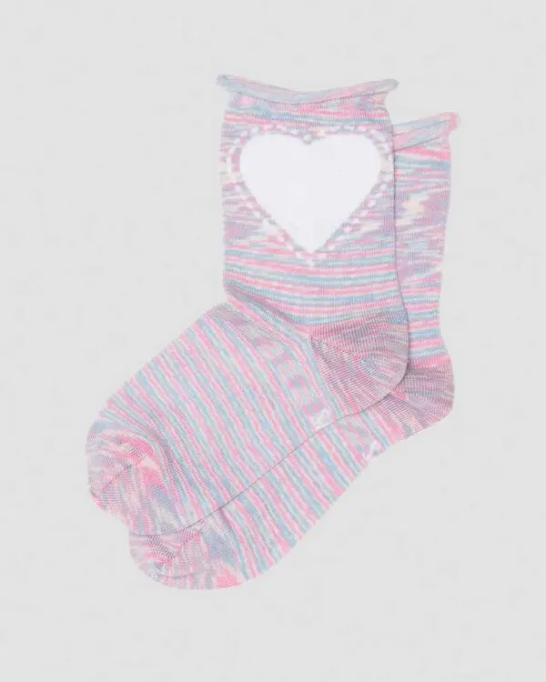Dr. Martens Heart Cotton Blend Crew Socks - Pink