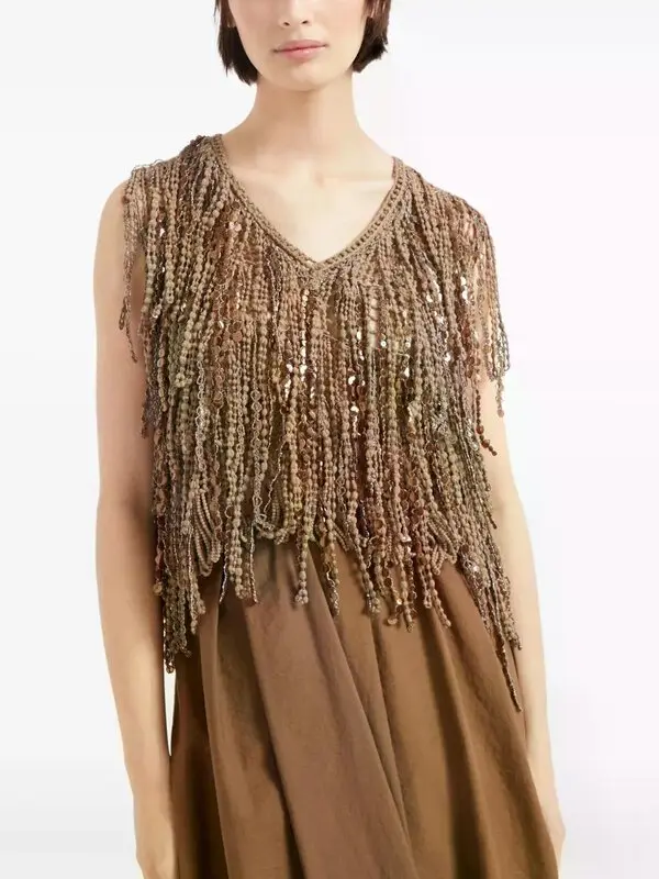 Brunello Cucinelli Sequin Embellished Top