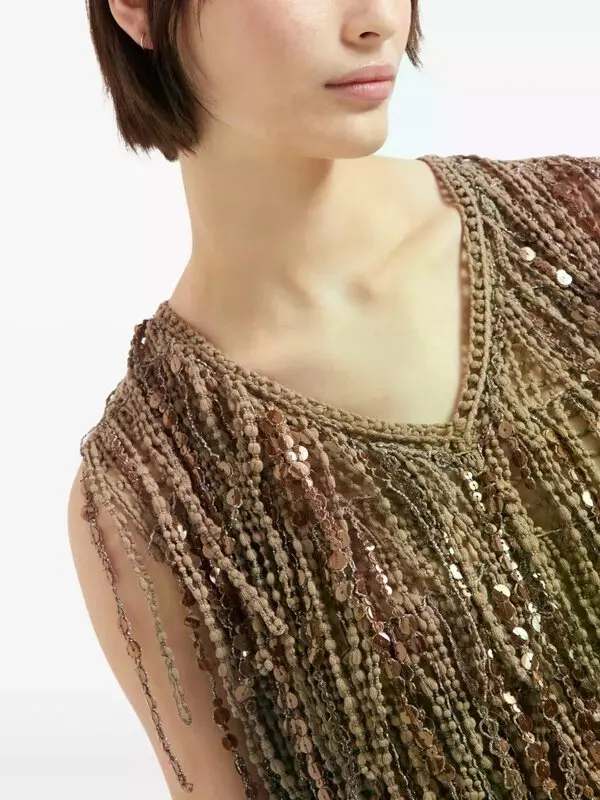 Brunello Cucinelli Sequin Embellished Top