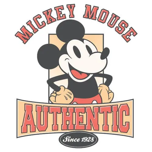 MICKEY & FRIENDS Authentic Since 1928 Short Sleeve Graphic T-shirt