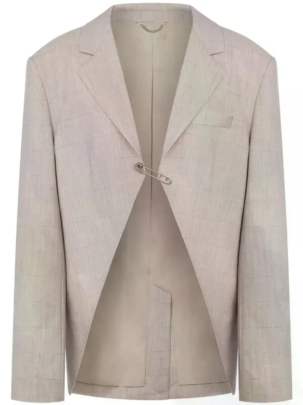 Moschino Checked Blazer - Neutrals
