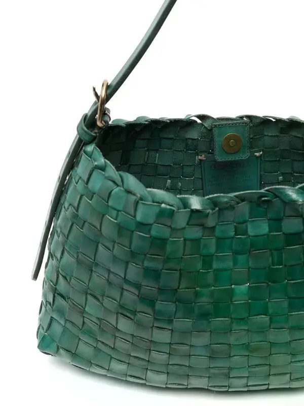 Dragon Diffusion Woven Leather Shoulder Bag