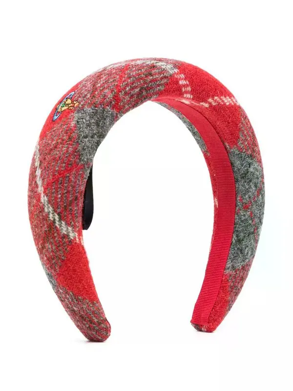 VIVIENNE WESTWOOD Tartan Headband - Red