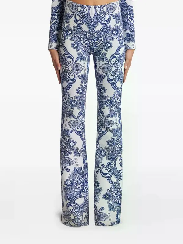 Etro Lace-motif Knit Trousers - White