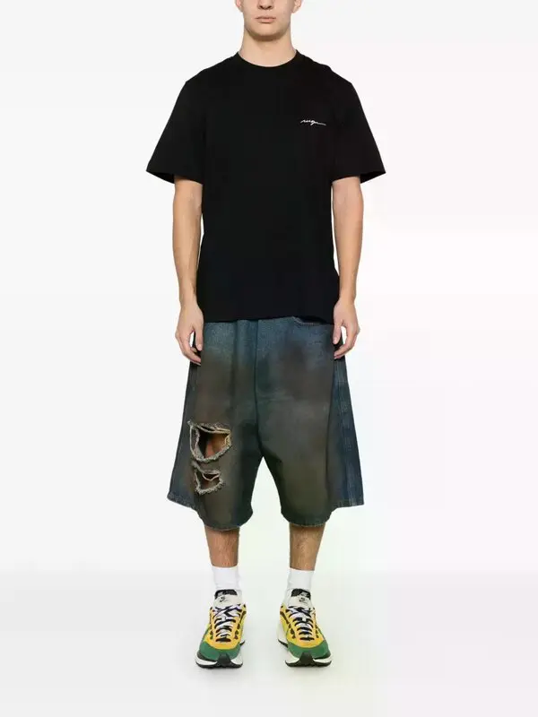MSGM Logo-embroidered T-shirt - Black
