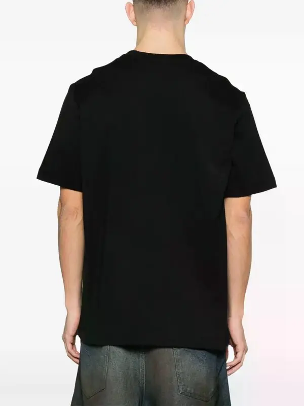 MSGM Logo-embroidered T-shirt - Black