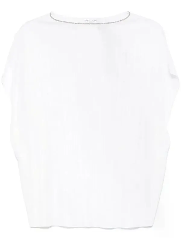 Fabiana Filippi Bead-detail T-shirt - White
