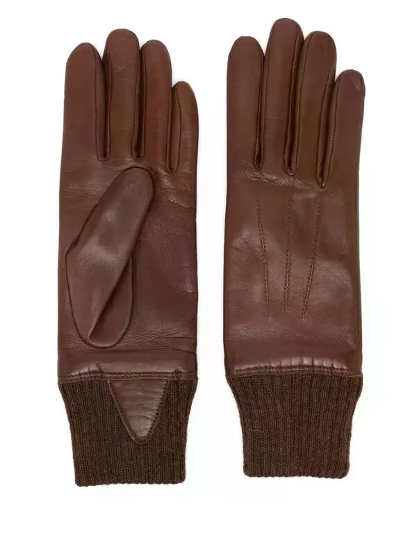 AGNELLE Judith Full-finger Gloves - Brown