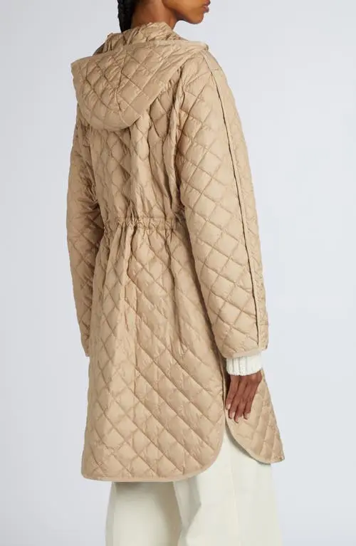 Moncler Etelan Long Down Parka - Beige