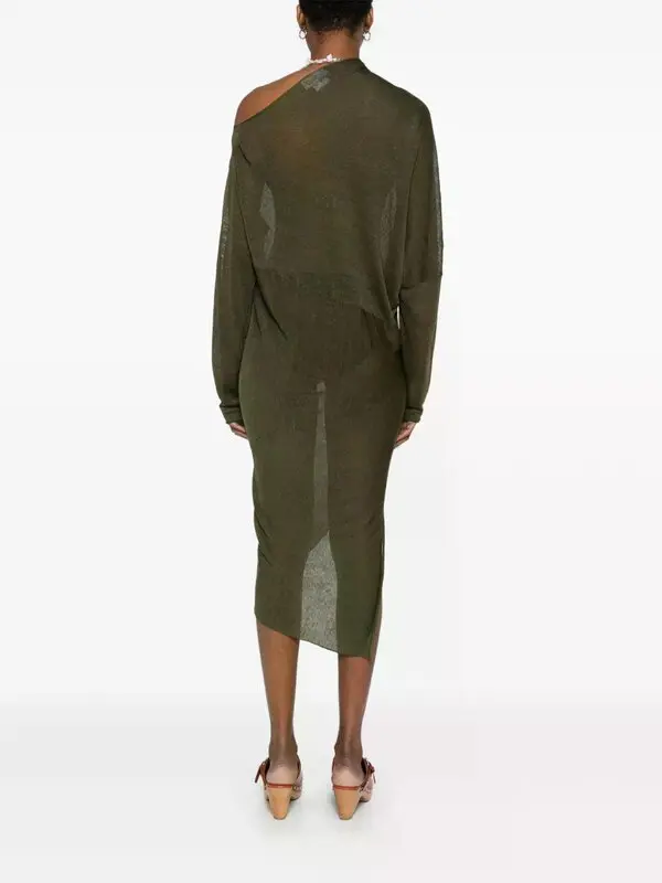 P.a.r.o.s.h Asymmetric Midi Dress