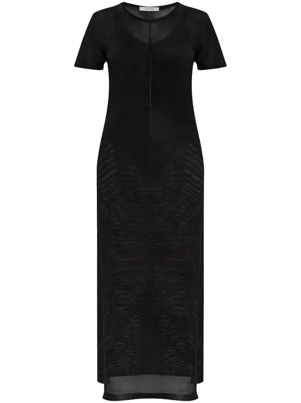 LEMAIRE Side-slits Maxi Dress - Black