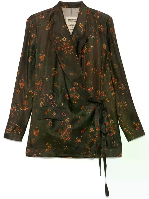 UMA WANG Khloe Floral Blazer - Brown