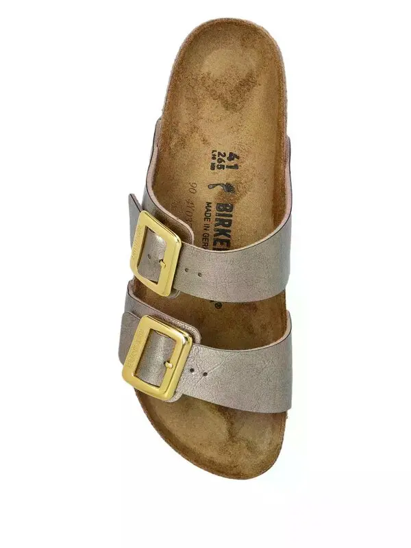 BIRKENSTOCK Arizona Buckle Slides - Silver