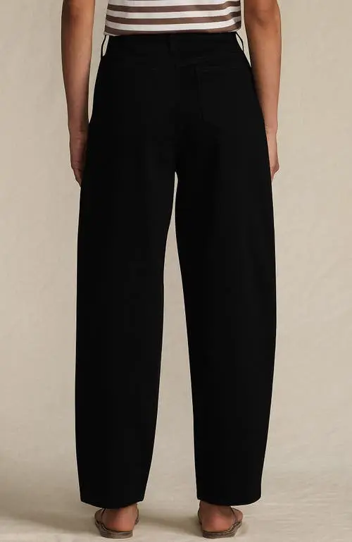 LANDS' END High Rise Barrel Leg Ankle Jeans - Black