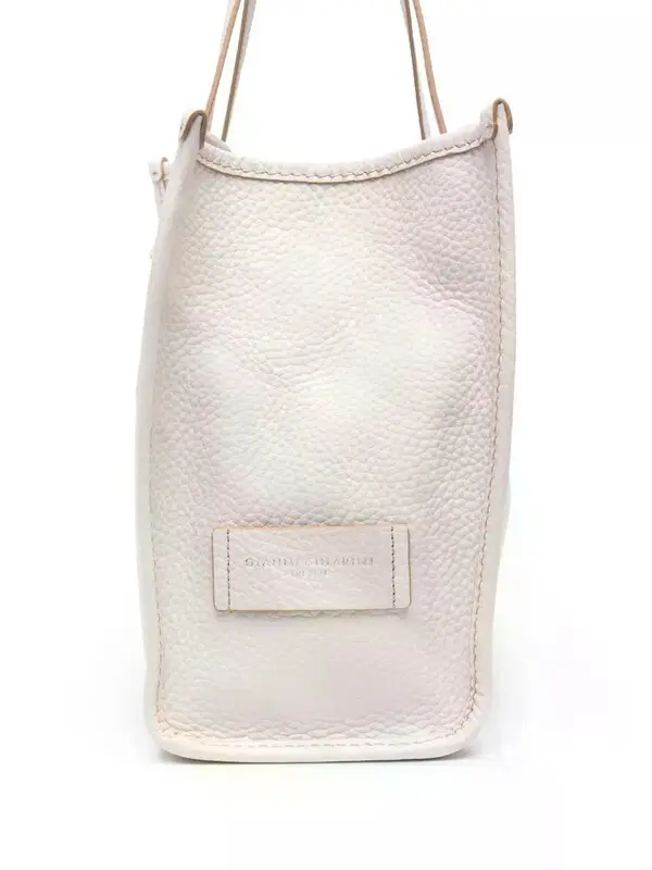GIANNI CHIARINI Leather Shoulder Bag With Knot Detail - Neutrals