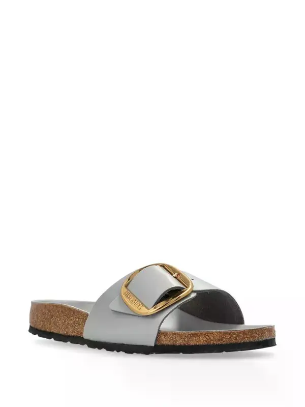 BIRKENSTOCK Madrid Big Buckle Slides - Grey