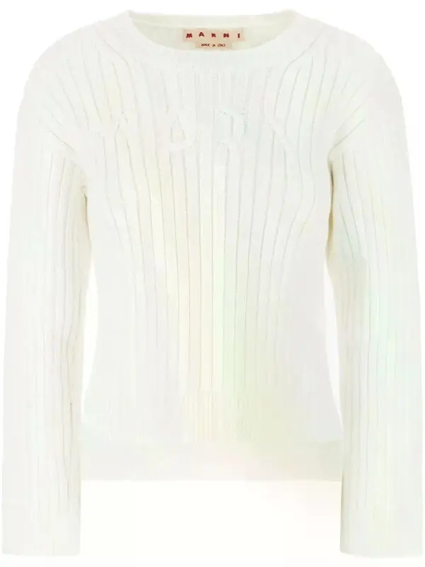 Marni Cotton-blend Jumper - White