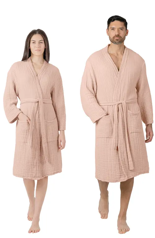 COMFY CUBS Adult Muslin Bathrobe - Blush