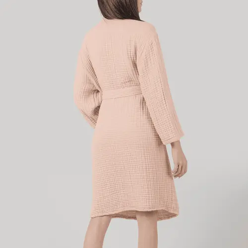 COMFY CUBS Adult Muslin Bathrobe - Blush