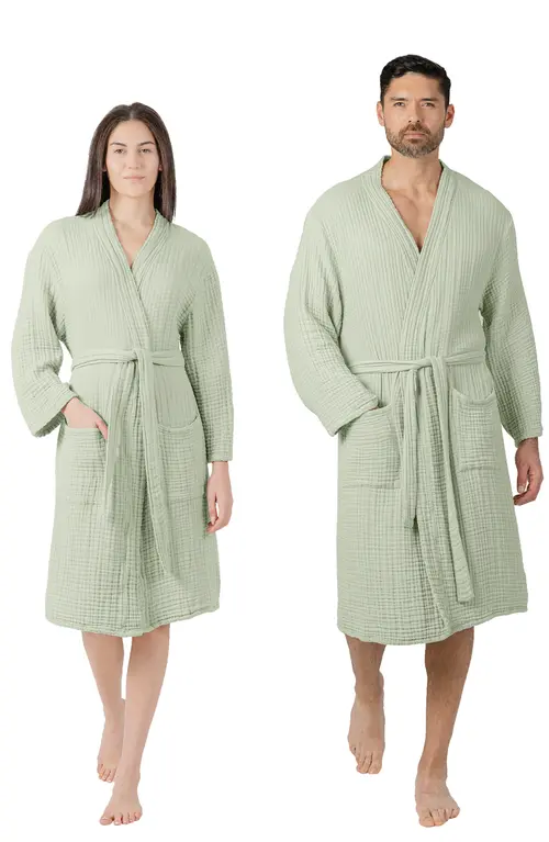 COMFY CUBS Adult Muslin Bathrobe - Sage